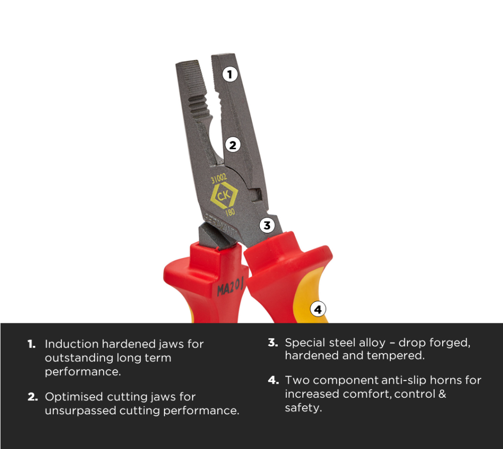 VDE Combination Pliers | Carl Kammerling International Limited